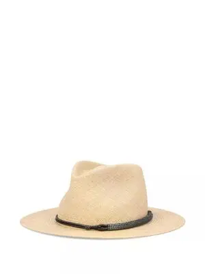 Brunello Cucinelli Woven Fedora Hat