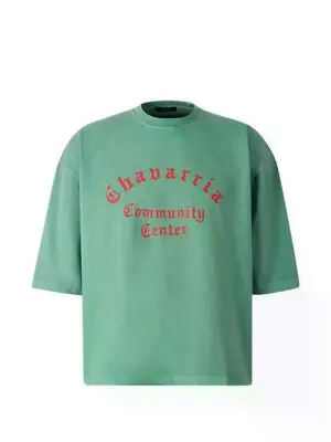 WILLY CHAVARRIA Chavarria Community Center Cotton T-shirt - Green