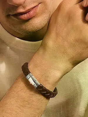 John Hardy Braided Leather Bracelet - Brown