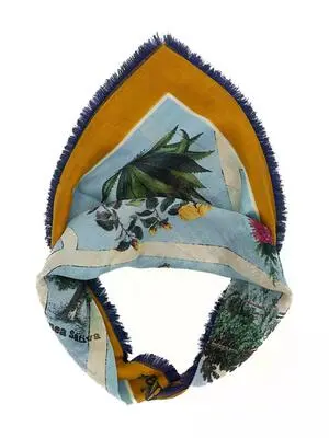 Max Mara Printed Fringed Scarf