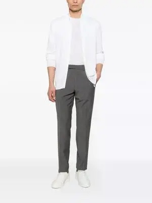 GRAN SASSO Zip-up Cotton Cardigan