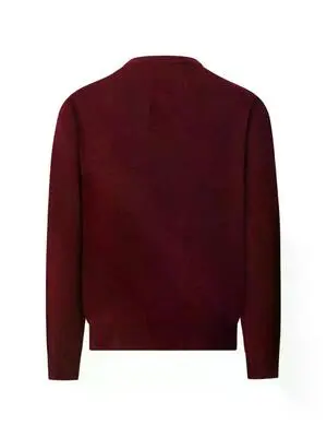 HACKETT Embroidered Crew Neck Sweater - Red