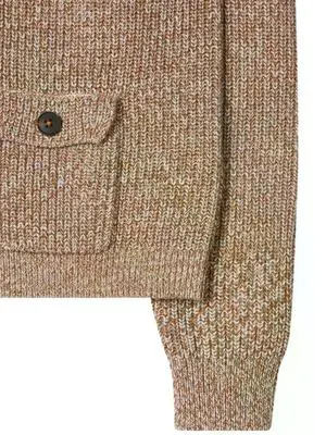 Paul Smith Ribbed Cardigan With Spread Collar And Flap Pockets