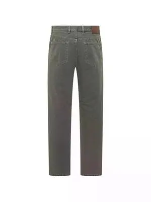 Zegna Pure Cotton Belt Loop Pants - Green