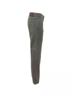 Zegna Pure Cotton Belt Loop Pants - Green