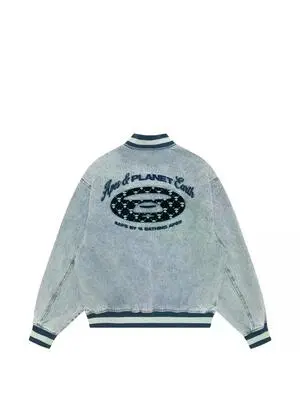 AAPE BY *A BATHING APE Embroidered Bomber Jacket - Blue