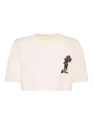 Philipp Plein Embroidered Cropped Top