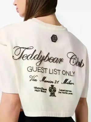 Philipp Plein Embroidered Cropped Top