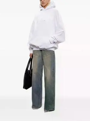 Vetements Drawstring Hoodie - White