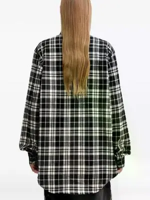Vetements Checked Cotton Shirt With Cross Patch