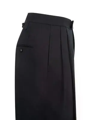 Thom Browne Double Pleat Trousers - Black
