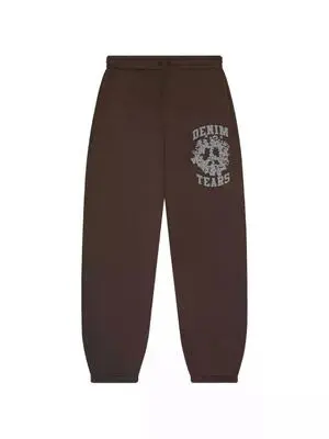 DENIM TEARS University Logo-detail Track Pants - Brown