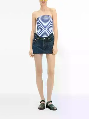 JEAN PAUL GAULTIER The Curved Denim Mini Skirt