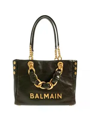Balmain 1945 Soft Chain-link Tote Bag - Black