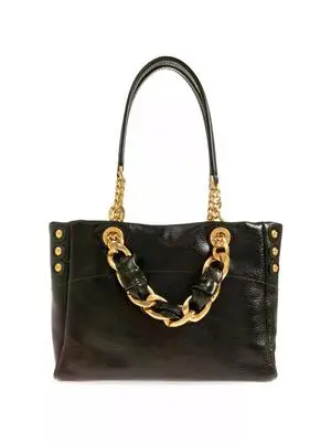 Balmain 1945 Soft Chain-link Tote Bag - Black
