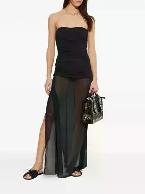 Bond Eye Ruched Maxi Dress - Black