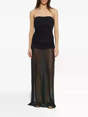 Bond Eye Ruched Maxi Dress - Black