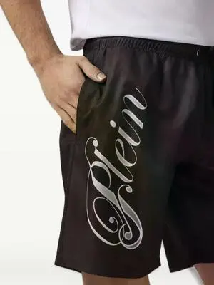 Philipp Plein Printed Swim Shorts - Brown