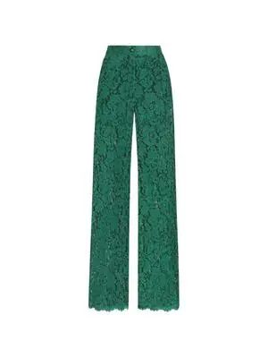 Dolce & Gabbana Cordonetto Lace Trousers - Green