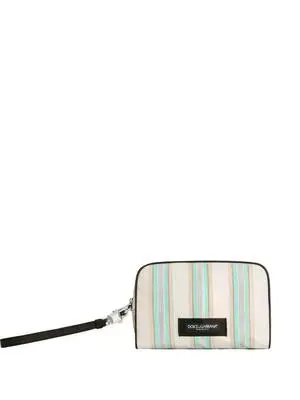 Dolce & Gabbana Striped Poplin Handheld Bag - Neutrals