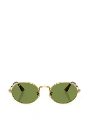 Ray-ban Oval-frame Sunglasses - Gold