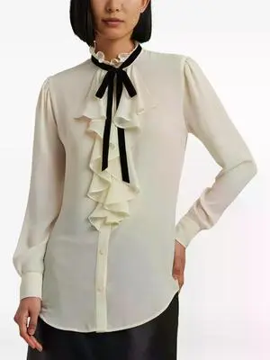 Ralph Lauren Ruffled Neck Blouse
