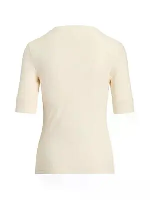 Ralph Lauren V-neck Cuffed T-shirt - Neutrals