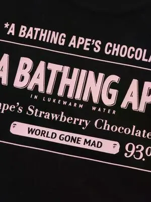 A BATHING APE Chocolate Graphic T-shirt - Black