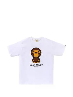 A BATHING APE Graphic Print T-shirt - White