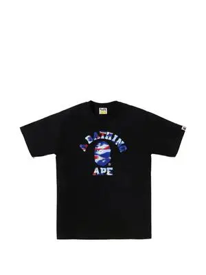 A BATHING APE Screen Camo College T-shirt - Black