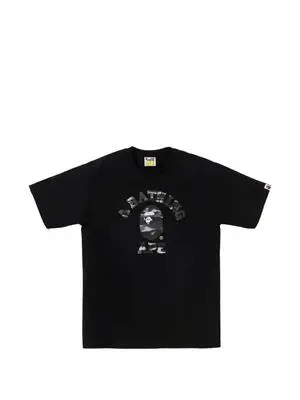A BATHING APE Screen Camo College T-shirt - Black