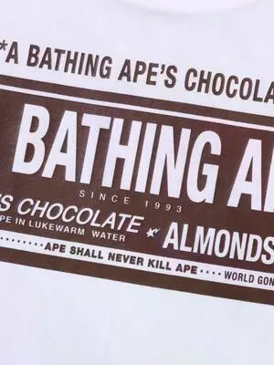 A BATHING APE Chocolate Graphic T-shirt - White