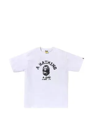 A BATHING APE Screen Camo College T-shirt - White