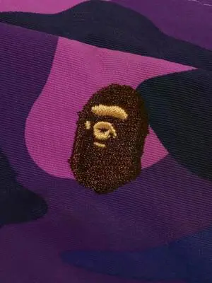 A BATHING APE Camouflage Embroidered Messenger Bag - Purple