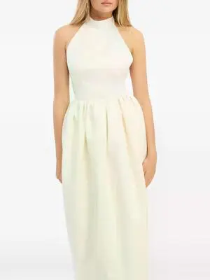 ROTATE BY BIRGER CHRISTENSEN Halterneck Satin Maxi Dress