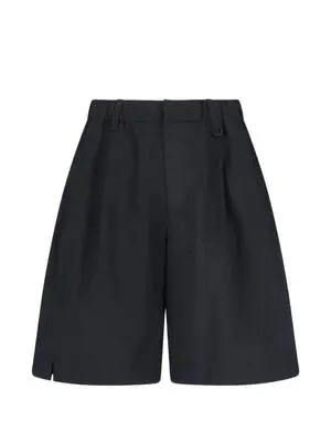 Herno Elasticated Wool Blend Shorts - Black