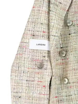 LARDINI Double-breasted Tweed Blazer