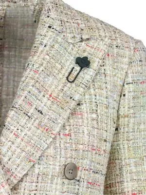 LARDINI Double-breasted Tweed Blazer
