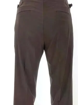 BARBA NAPOLI Front Pleats Side Buckle Trousers