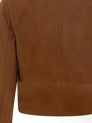 Liu Jo Leather Cropped Jacket - Brown