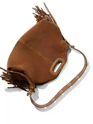 Maje Miss M Fringed Shoulder Bag - Brown