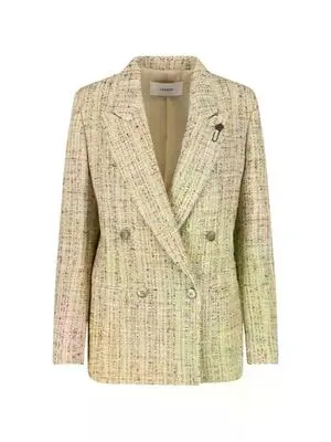 LARDINI Double-breasted Textured Blazer