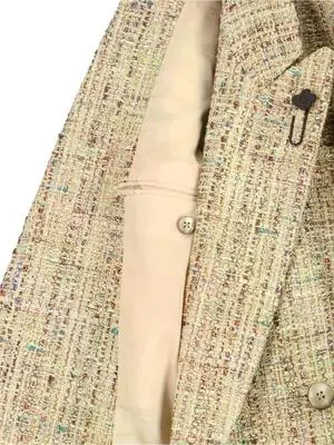 LARDINI Double-breasted Textured Blazer