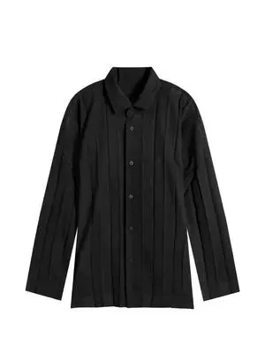 Issey Miyake Pleated Long-sleeve Shirt - Black