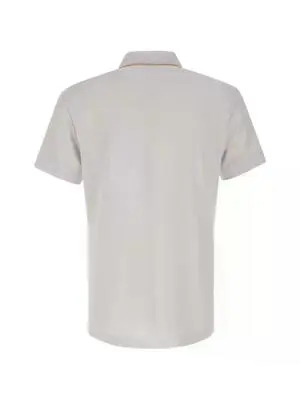 EA7 Zip-up Logo-detail Polo Shirt - White