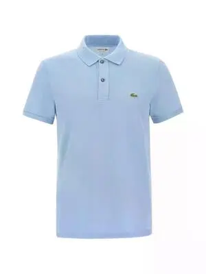 Lacoste Ribbed Collar Logo Polo Shirt - Blue