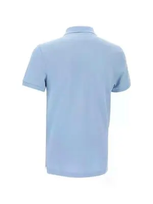 Lacoste Ribbed Collar Logo Polo Shirt - Blue
