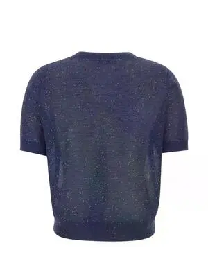 KANGRA Sequin Embellished Crew-neck Sweater - Blue