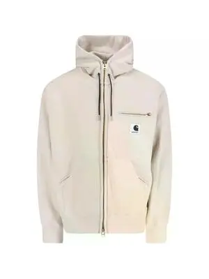 Sacai X Carhartt Wip Zip Cotton Jacket - Neutrals