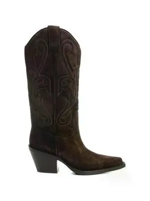 Paris Texas Dakota Embroidery Boots - Brown